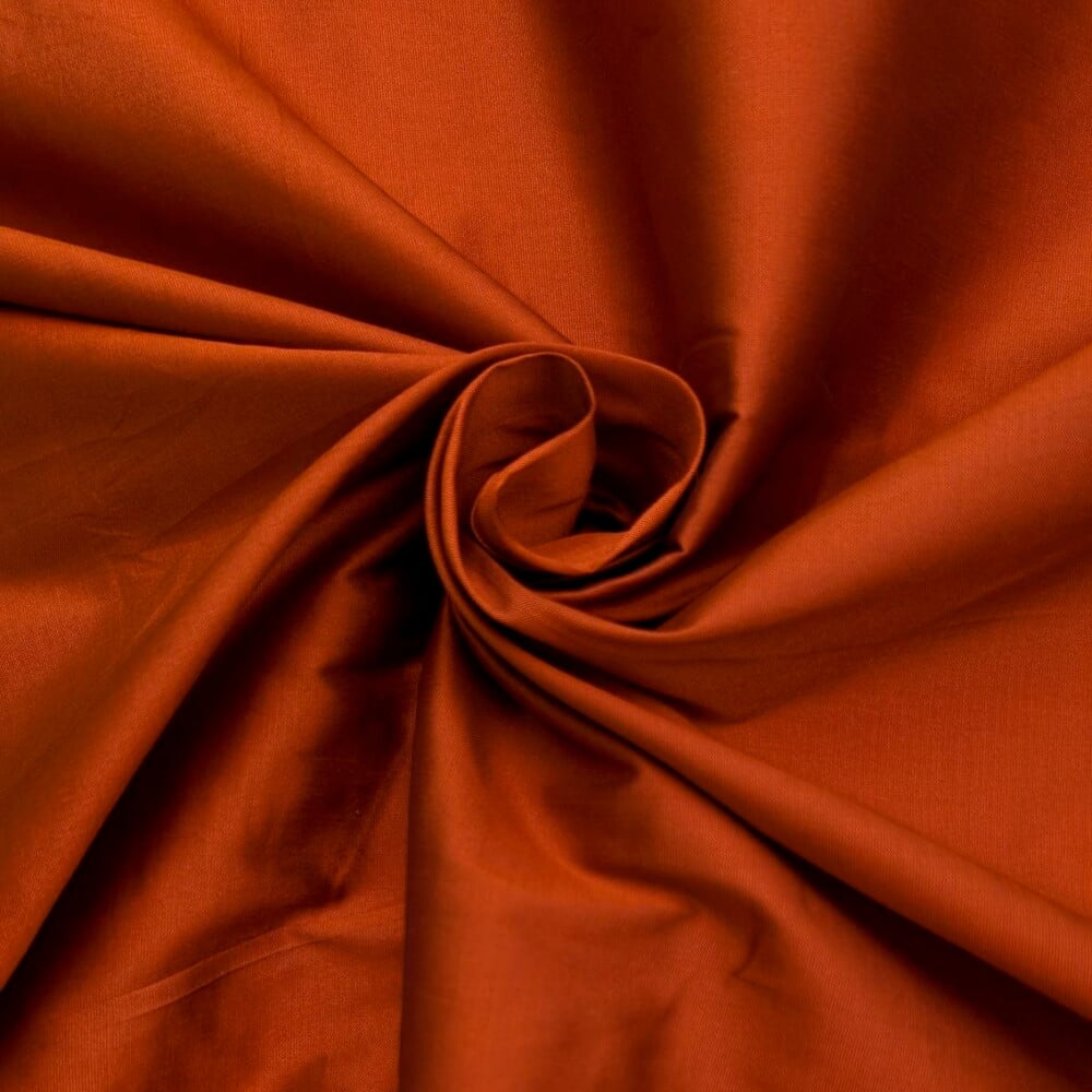 Terracotta Faux Silk Taffeta Fabric by the metre|100% Polyester Faux ...