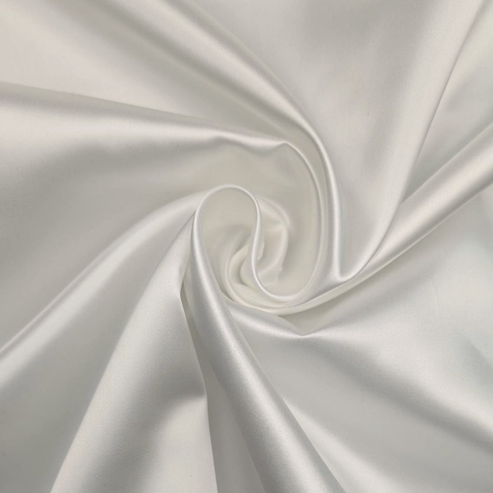 100% Acetate Satin Ivory Fabric by the metre