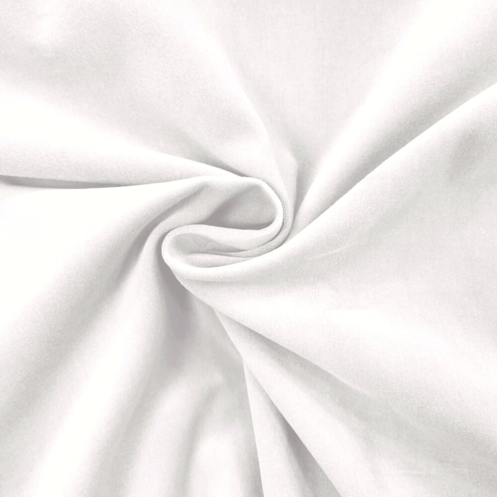 100% Cotton Velvet White fabric by the metre
