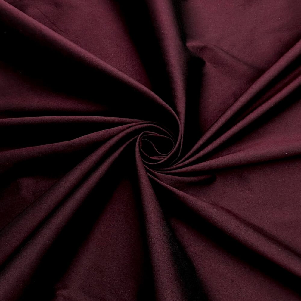 Wine Faux Silk Taffeta Fabric by the metre|100% Polyester Faux Silk Taffeta