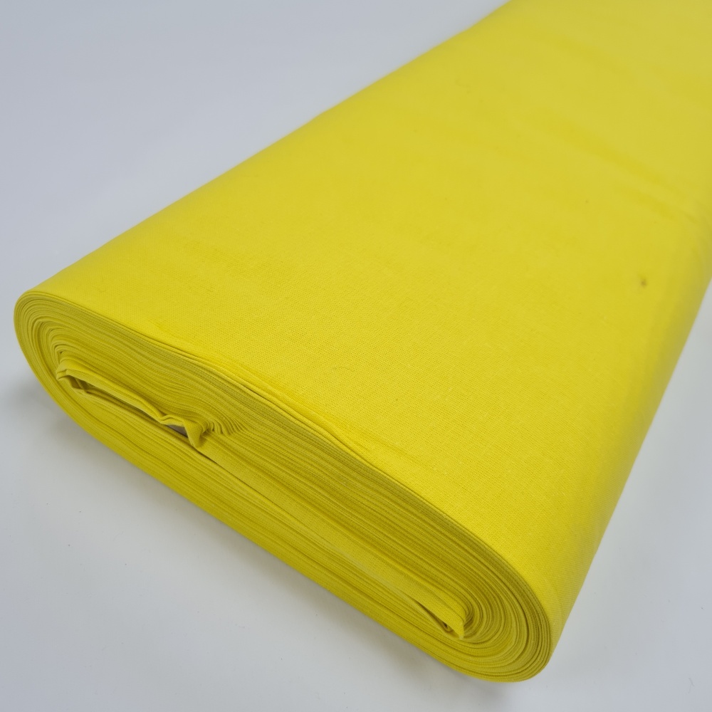 25 Metres of 100% Cotton Fabric Yellow Fabric