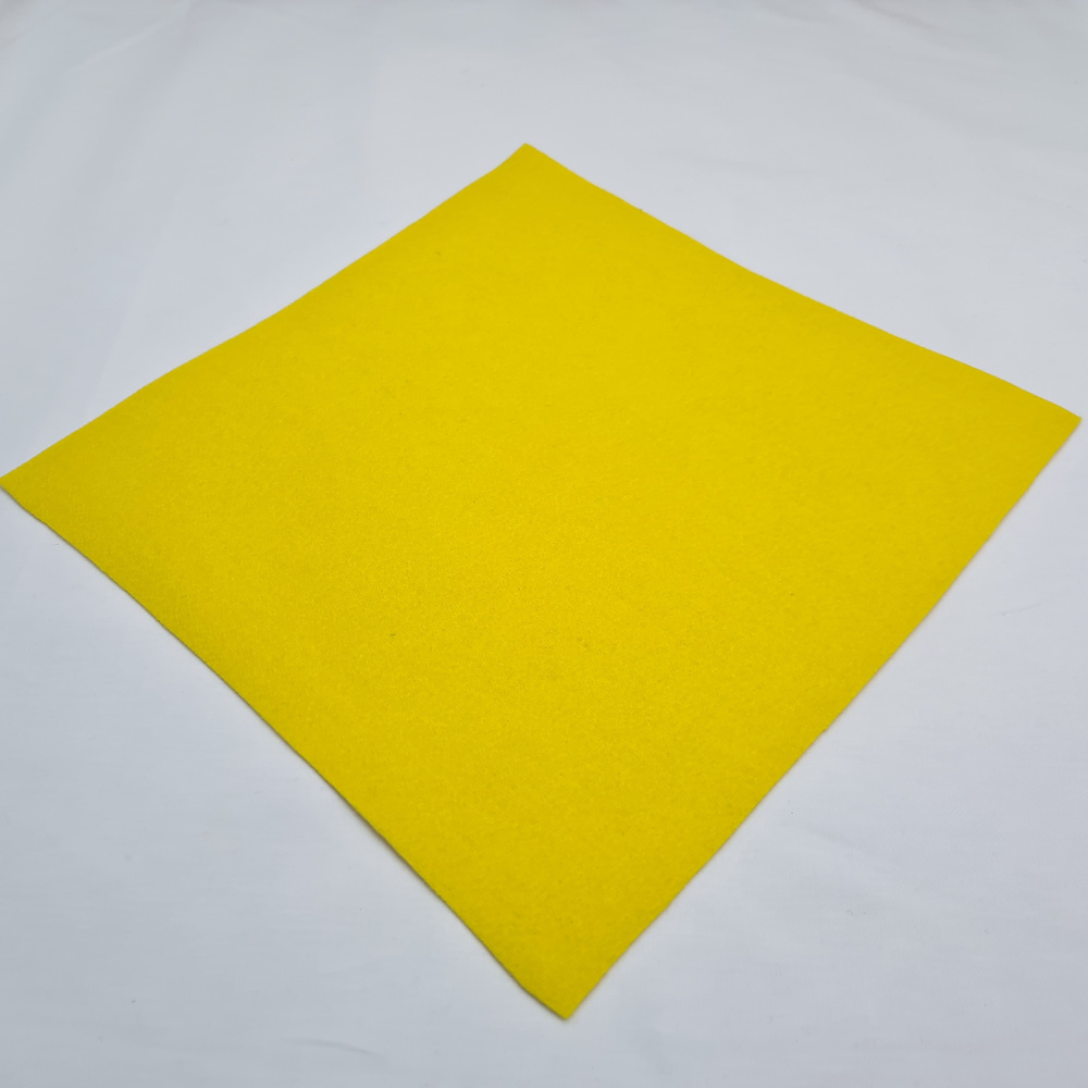 Yellow Felt 12"x12" Square|30% Wool 70% Viscose