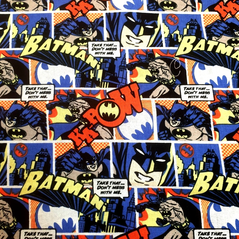 100% Cotton Fabric - Batman Pop Comics