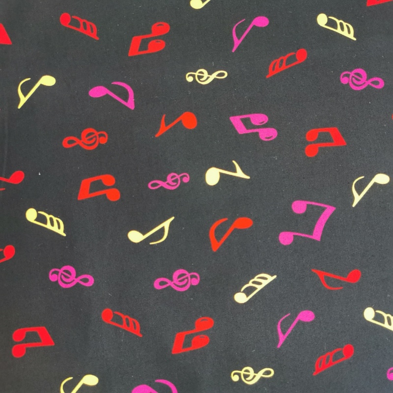 100% Cotton - Multi Musical Notes Fabric