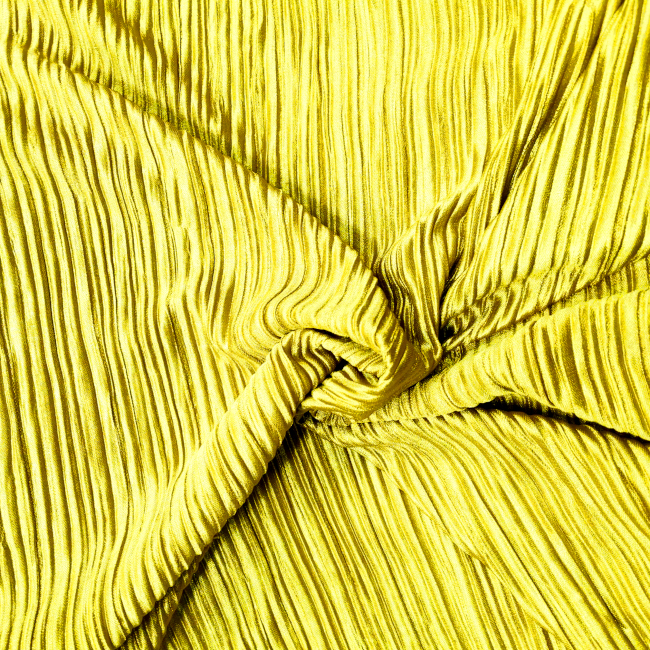 Pleated Polyester MUSTARD fabric