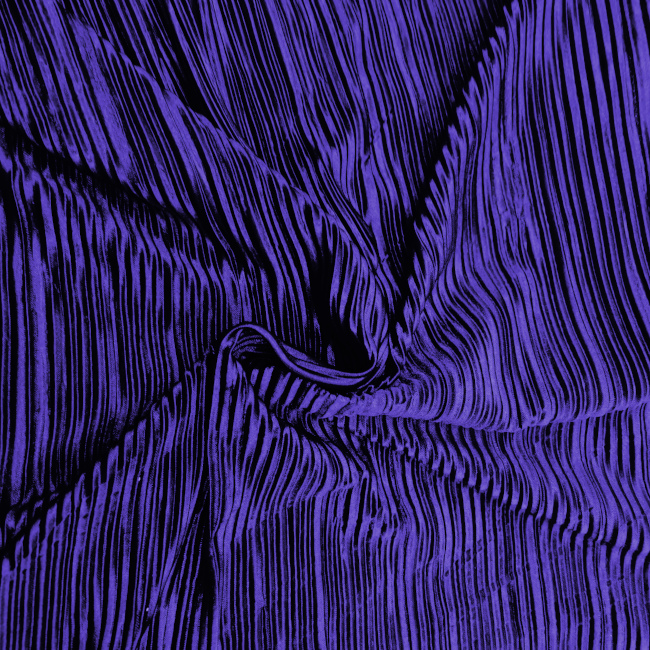 Pleated Polyester ROYAL BLUE fabric