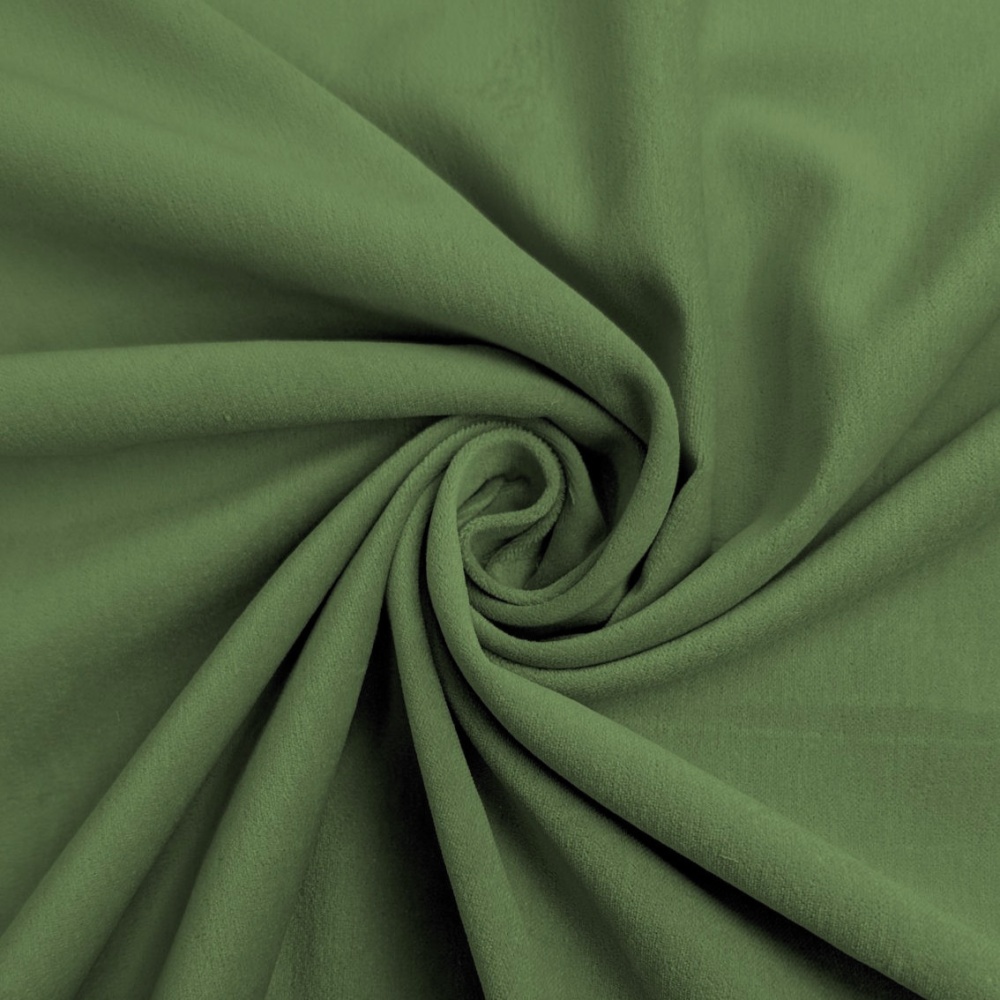 100% Cotton Velvet Olive fabric by the metre