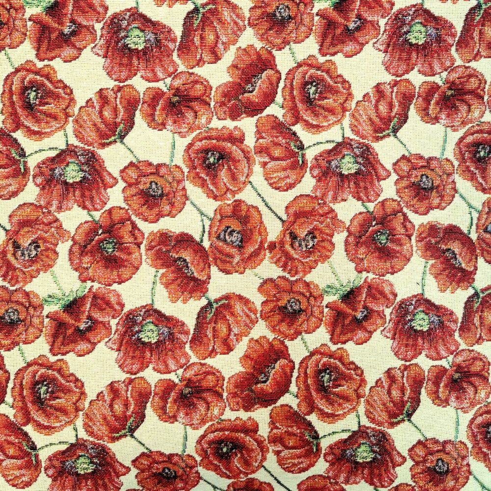 Tapestry Fabric - POPPYS, Upholstery Fabrics, Curtain Fabrics - Chatham ...