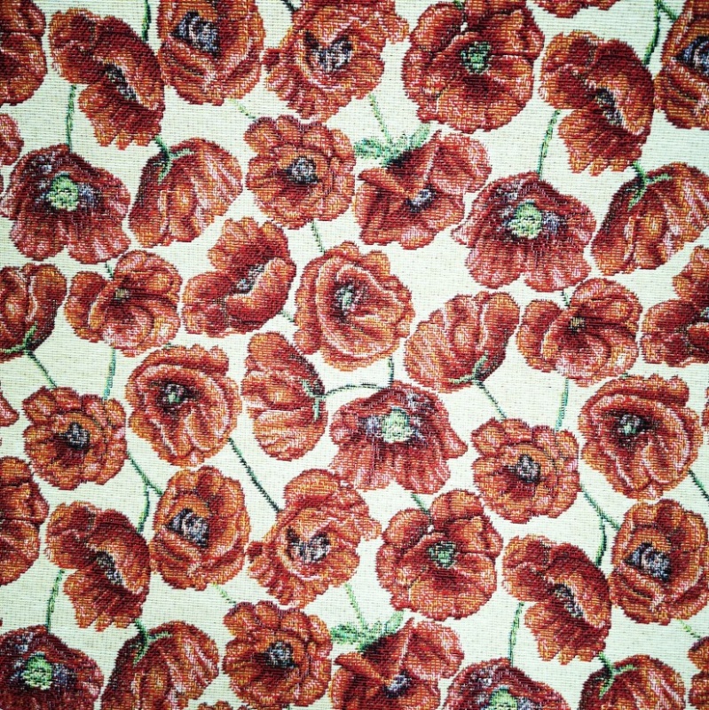 Tapestry Fabric - POPPYS, Upholstery Fabrics, Curtain Fabrics - Chatham ...
