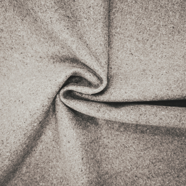 Silver Melton Wool Fabric