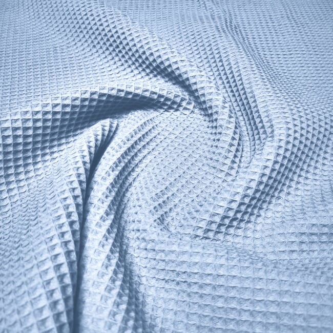 Sky Blue Waffle 100% Cotton by the metre